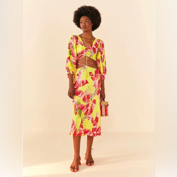 FARM Rio | Tops | Nwt Farm Rio Lime Sweet Jungle Lenzing Viscose Crop ...